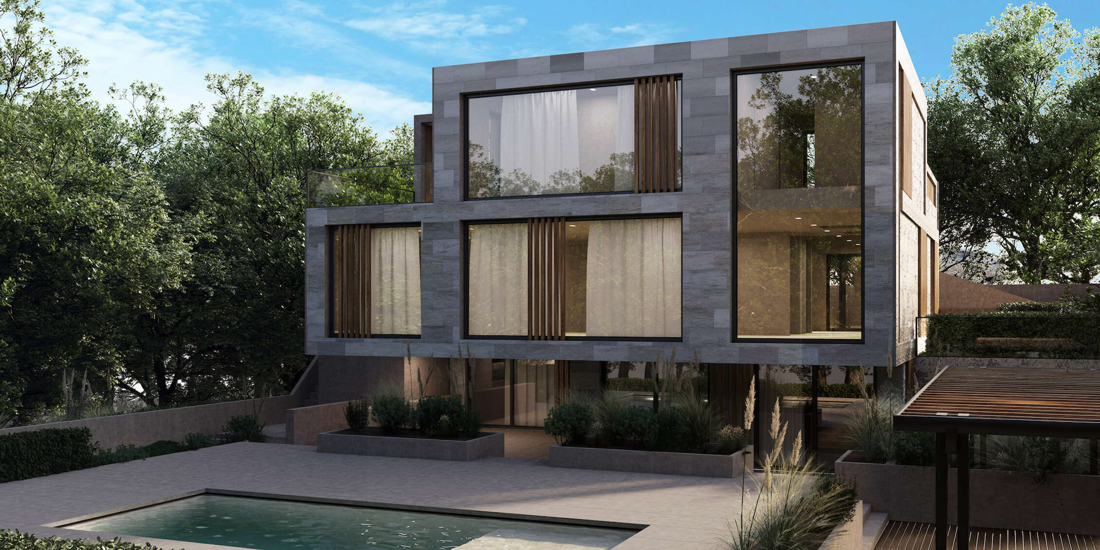 Villa Widen with slidings windows from swissFineLine
